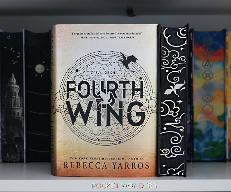 Fourth Wing Digital Book Edge Stencil SVG - Etsy