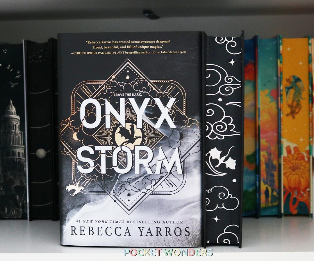 Onyx Storm Digital Book Edge Stencil SVG - Etsy