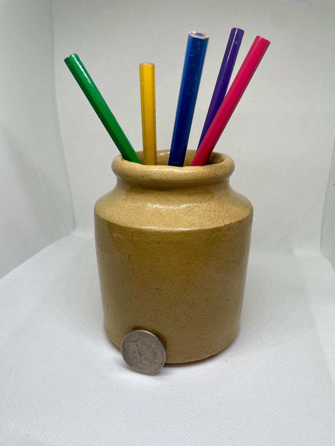 Vintage Antique Stoneware Pot | Rustic Glazed Jar | Collectible ...