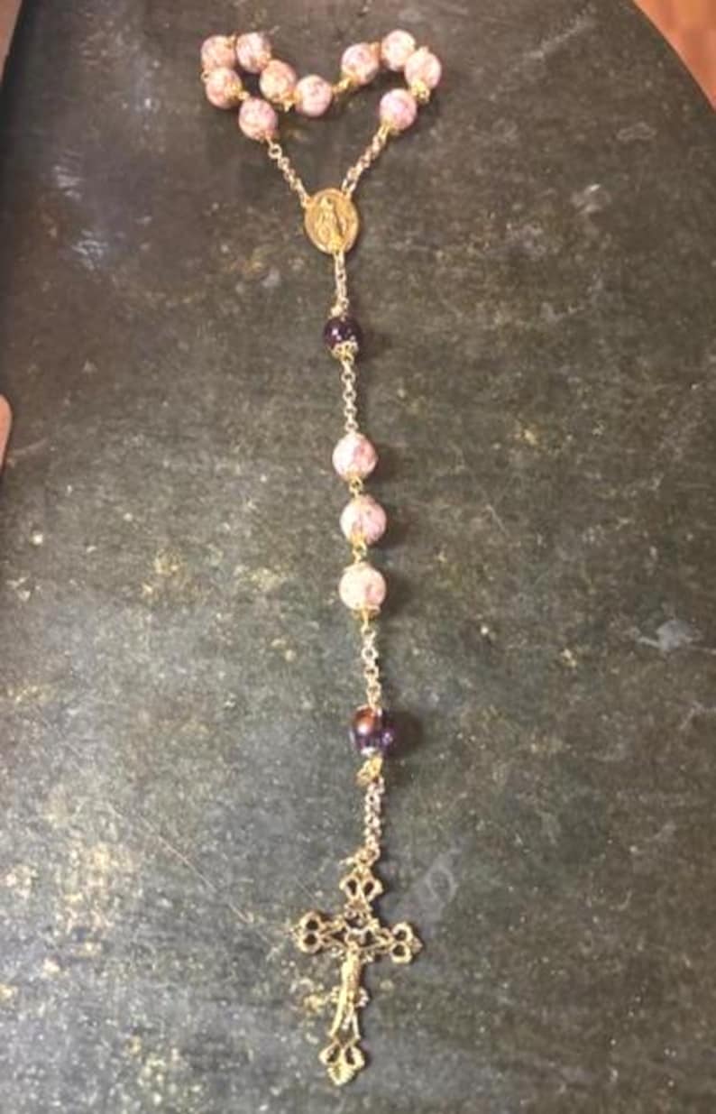 Handmade Funeral Flower Rosary, Memorial Keepsake, Dried Petal Jewelry ...