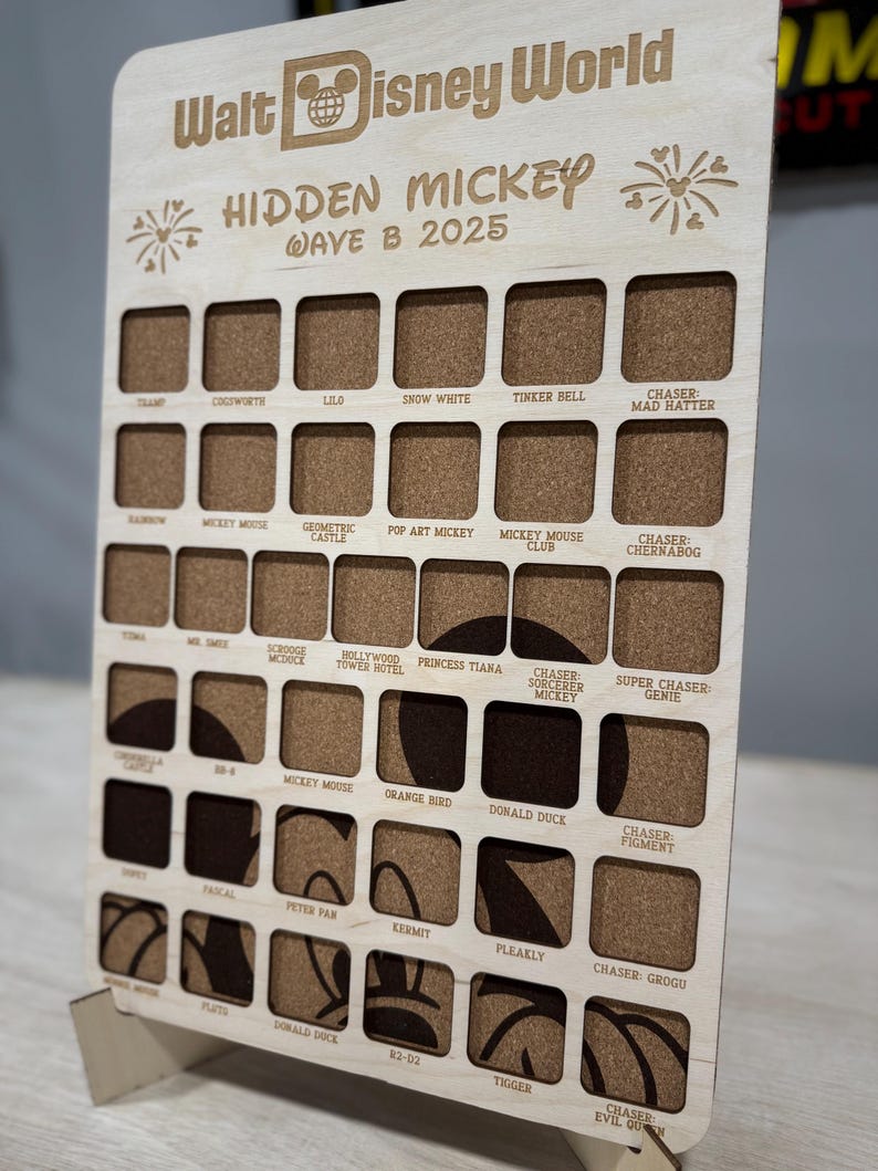 Hidden Mickey WDW Wave B 2025 Pin Board - Etsy