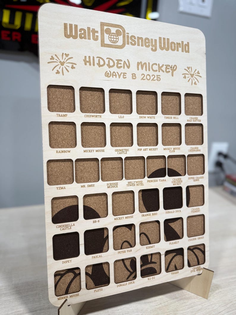 Hidden Mickey WDW Wave B 2025 Pin Board - Etsy