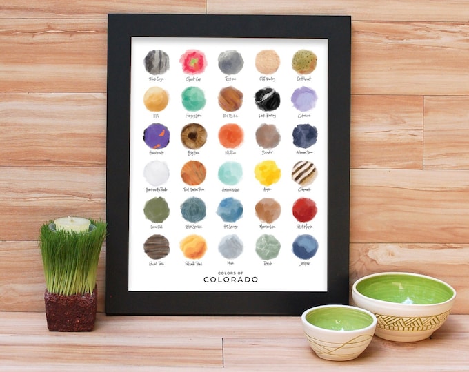Colors of Colorado Watercolor Denver Print, Denver Poster, Denver Wall ...