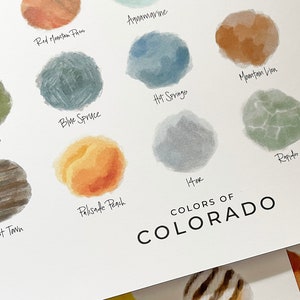Colors of Colorado Watercolor Print | Denver, CO Wall Art (11x14) - Etsy