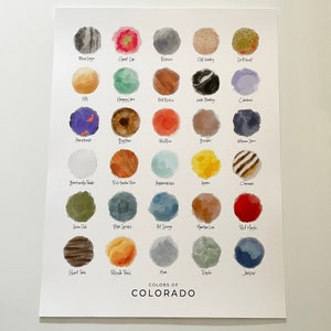 Colors of Colorado Watercolor | Denver Print, Denver Poster, Denver ...