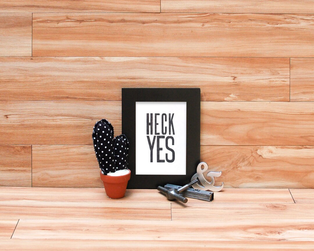 Heck Yes Letterpress Print - Etsy