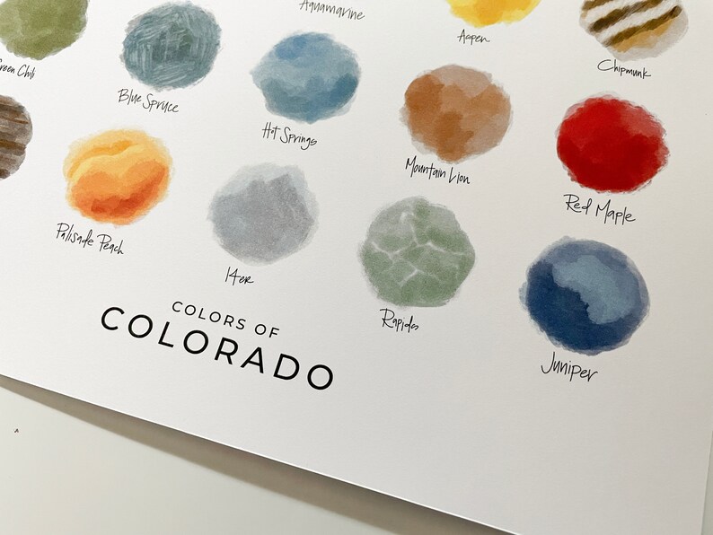 Colors of Colorado Watercolor | Denver Print, Denver Poster, Denver ...