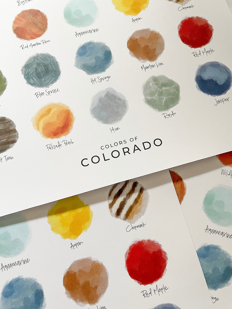 Colors of Colorado Watercolor | Denver Print, Denver Poster, Denver ...