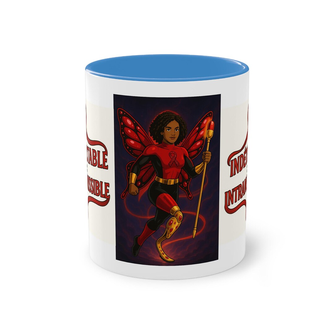 Mug / Cup HIV Collection "the Ruby Ribbon" - Black Woman Fairy With ...