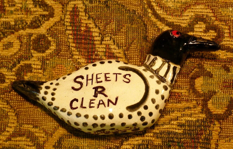 SHEETS R CLEAN Loon Sits on Your Guest Bedroom Bed to Remind - Etsy