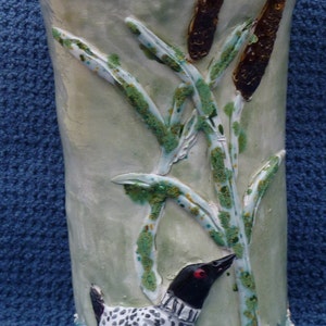 Loon Vase Handmade in USA From a Lump of Clay and Fired 2 - Etsy
