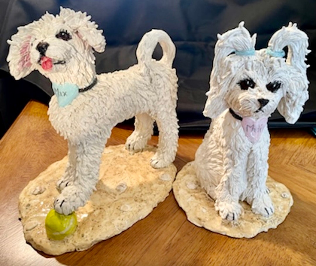 Maltese Dog Sculpture Hand Sculpted From a Lump of Clay - Etsy