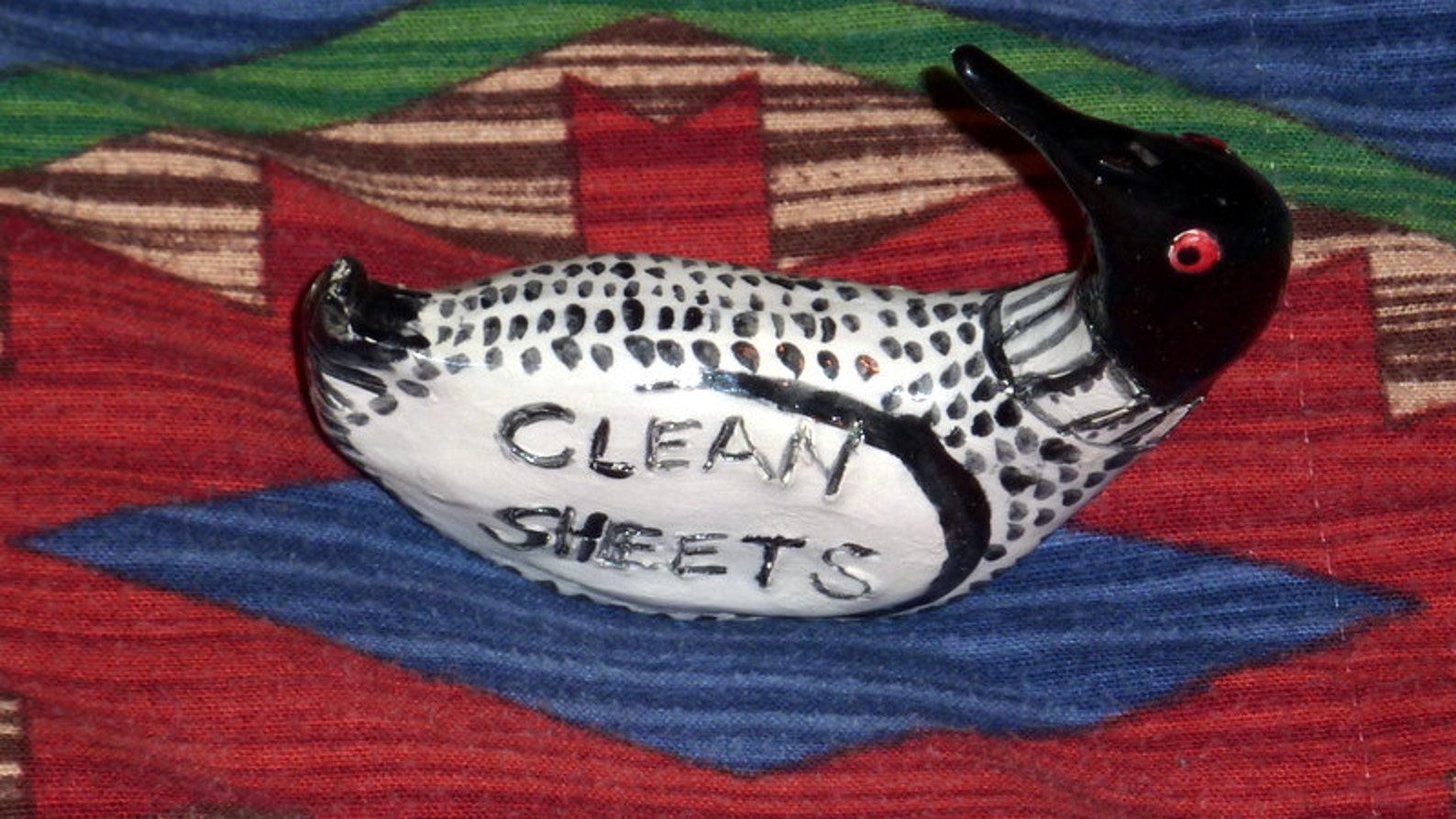 SHEETS R CLEAN Loon Sits on Your Guest Bedroom Bed to Remind - Etsy