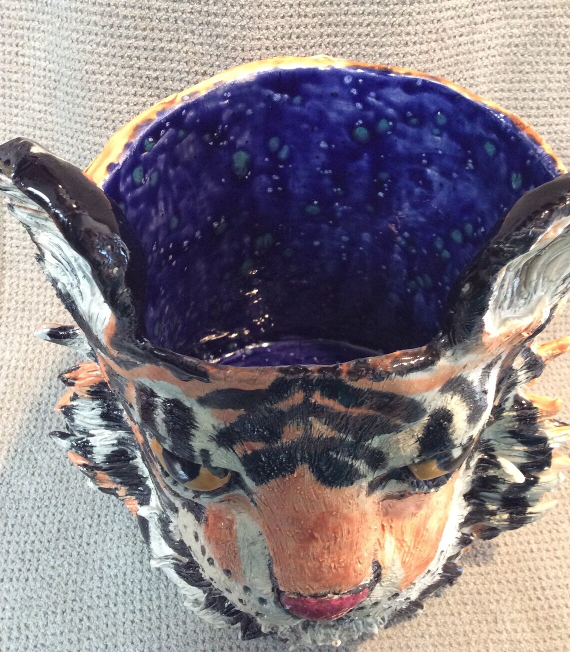 Fox Face Vase or Planter Handmade in U.S. From a Lump of Clay - Etsy