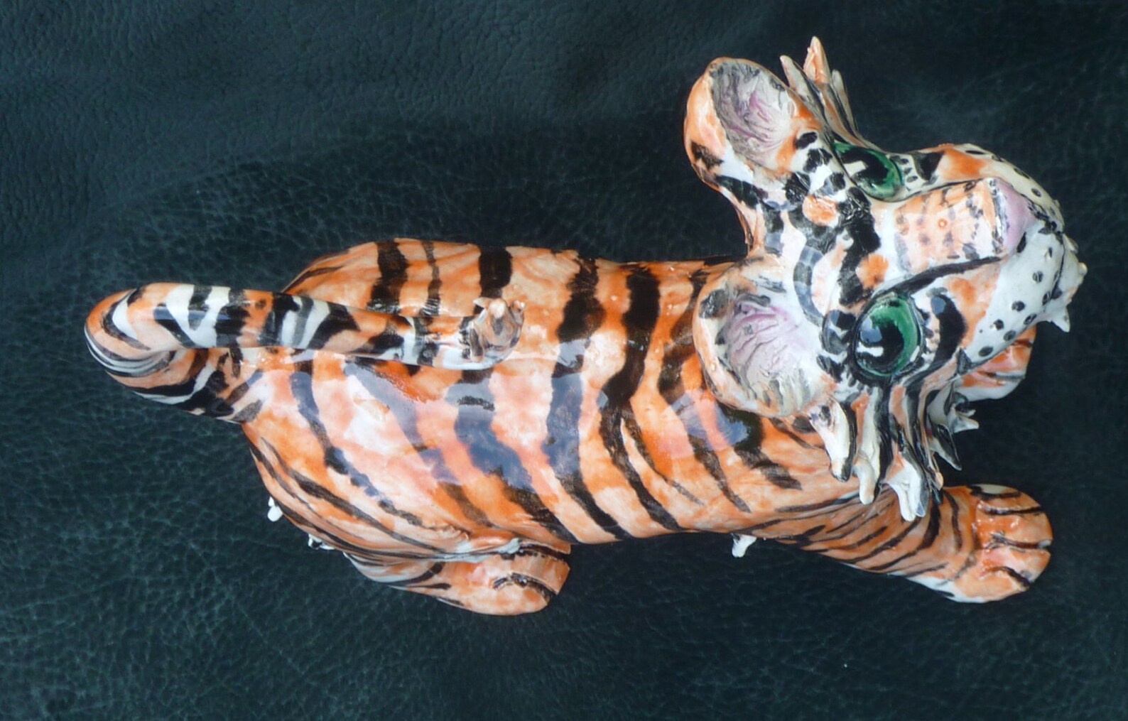 Tiger Sculpture Handmade in USA From a Lump of Clay No Molds - Etsy