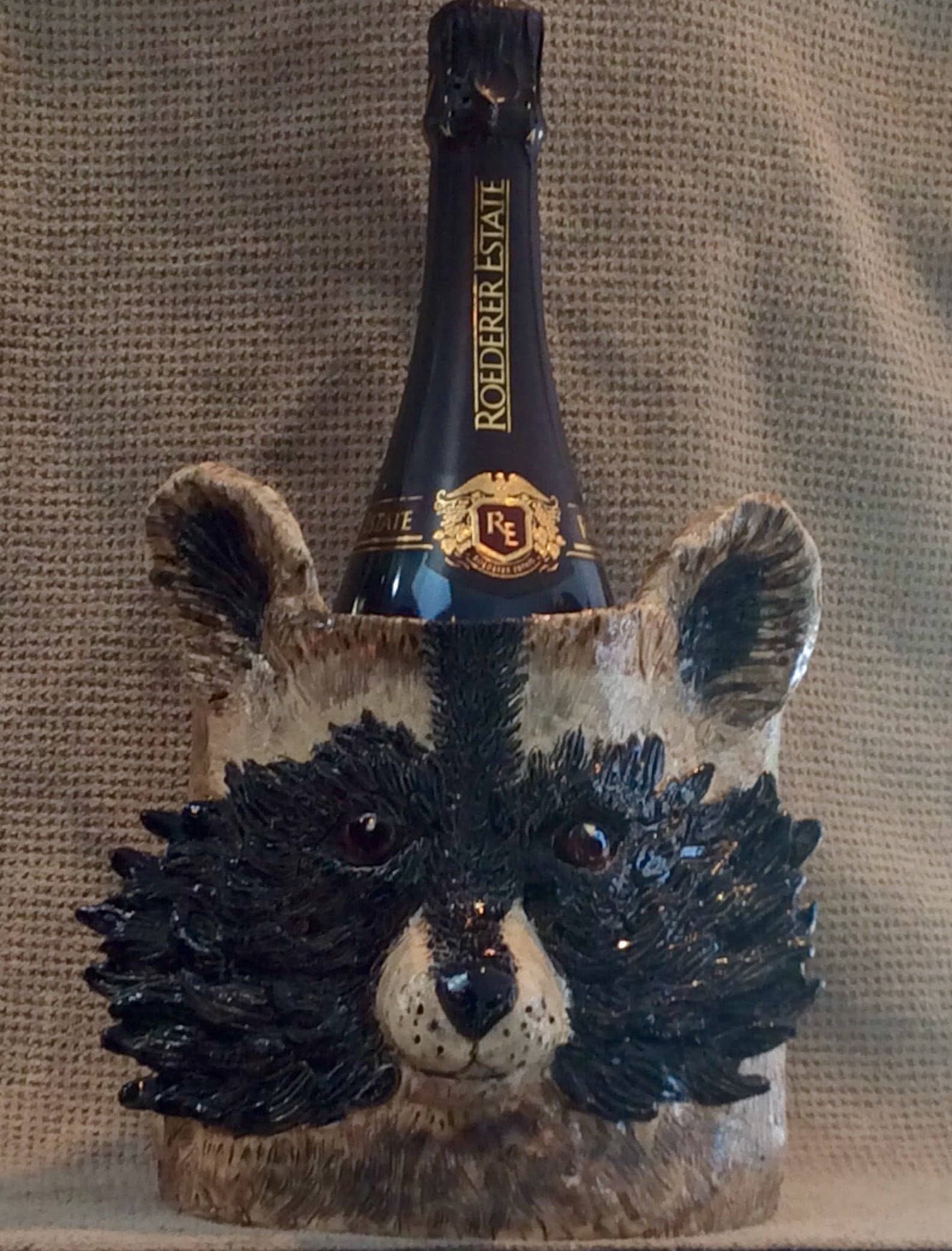 Raccoon Face Planter Handmade in US From a Lump of Clay. | Etsy