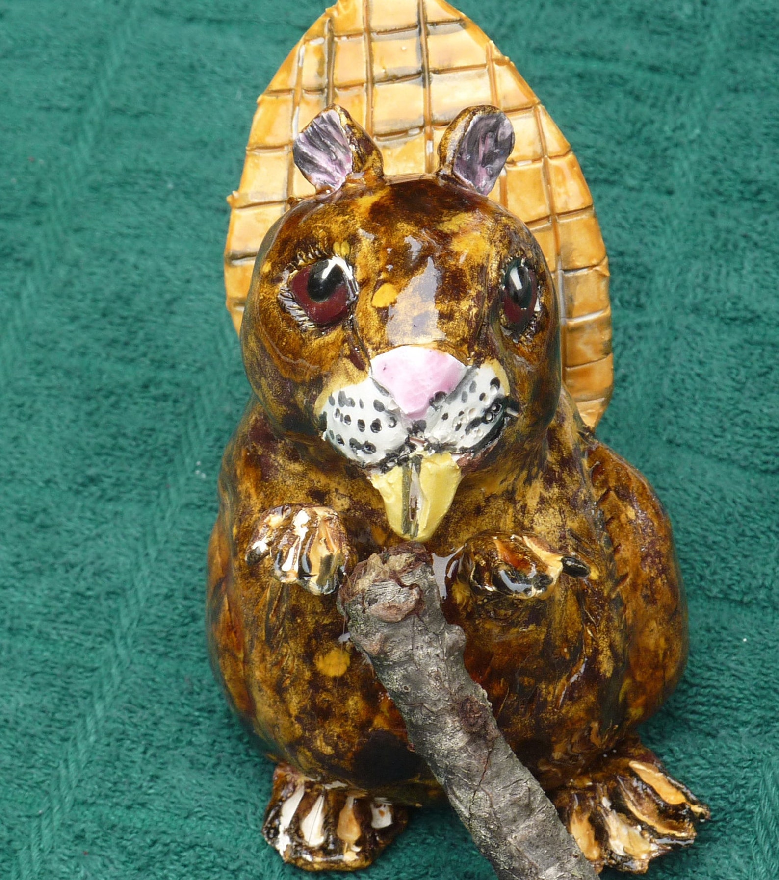 Whimsical Eager Beaver Born in the USA. Handmade From a Lump of Clay ...