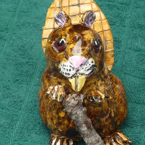 Whimsical Eager Beaver Born in the USA. Handmade From a Lump of Clay ...