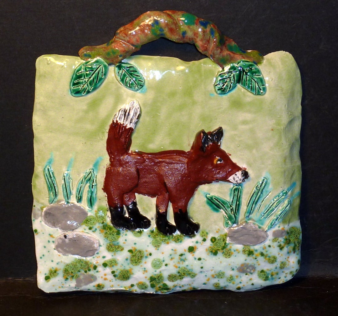 Art Pottery Fox Wall Art This Tile is Handmade in U.s.and Sold by ...
