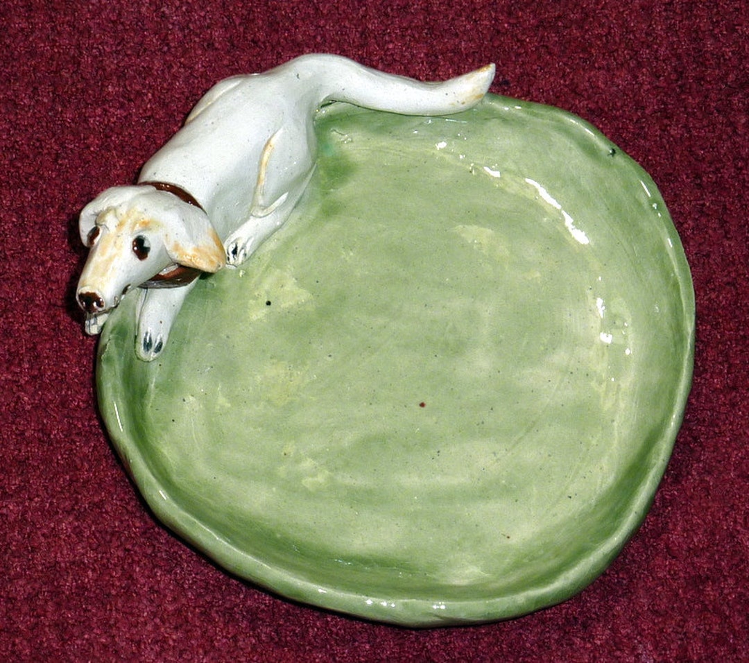 White Dog Jewelry Holder,soap Dish, Spoon Rest Handmade in U.S. CUSTOM ...