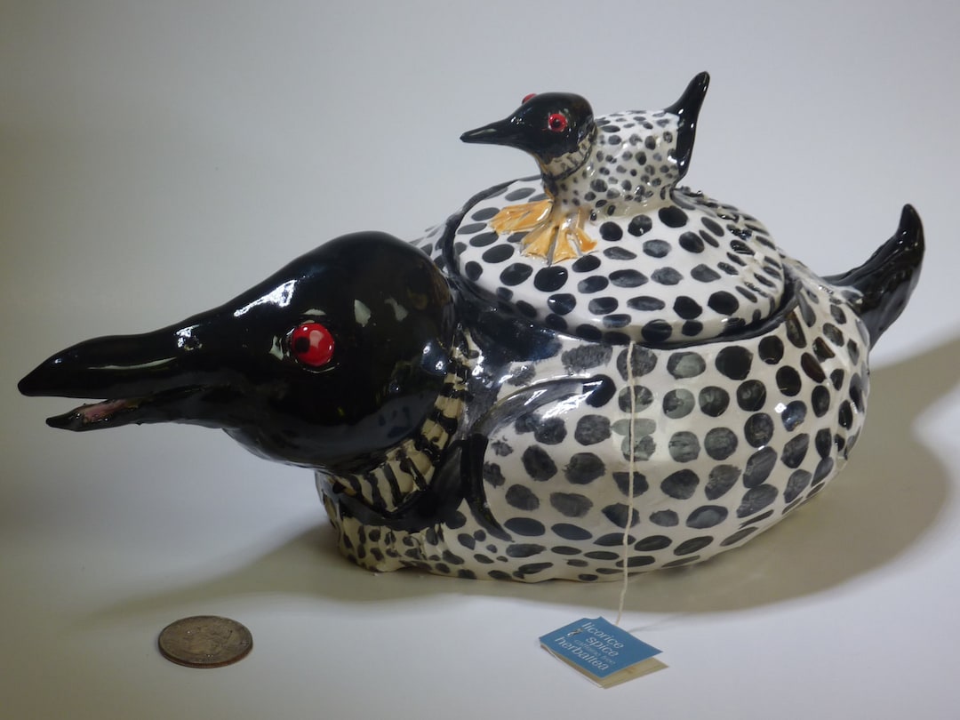 Loon Tea Pot Hand Made in USA From a Lump of Clay, Totally Unique, Baby ...