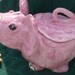Pink Elephant Tea Pot Handmade in USA From a Lump of Clay Pink Polka ...