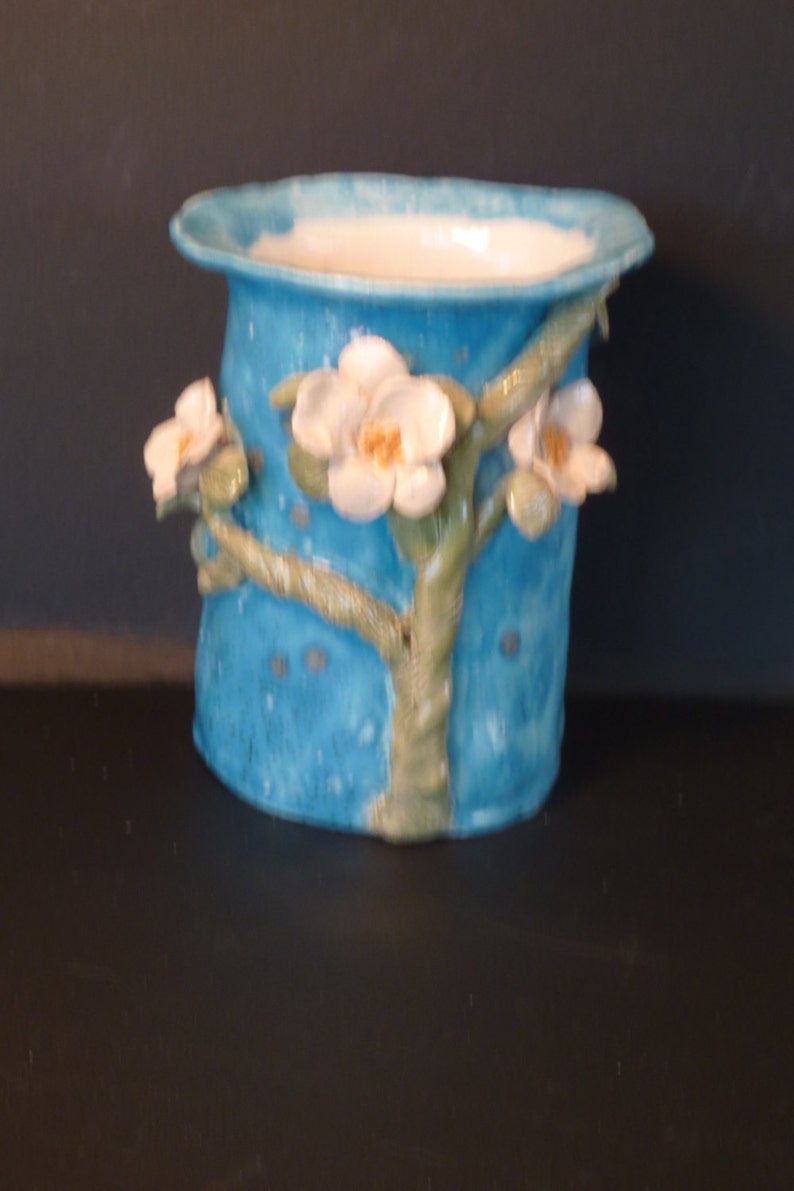 Dogwood Fantasy Vase, Handmade From a Lump of Clay Beautiful Dogwood ...