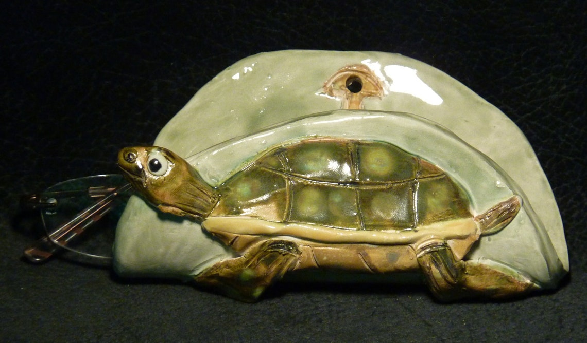 Turtle Eyeglasses Holder Handmade in the USA From a Lump of Clay No ...
