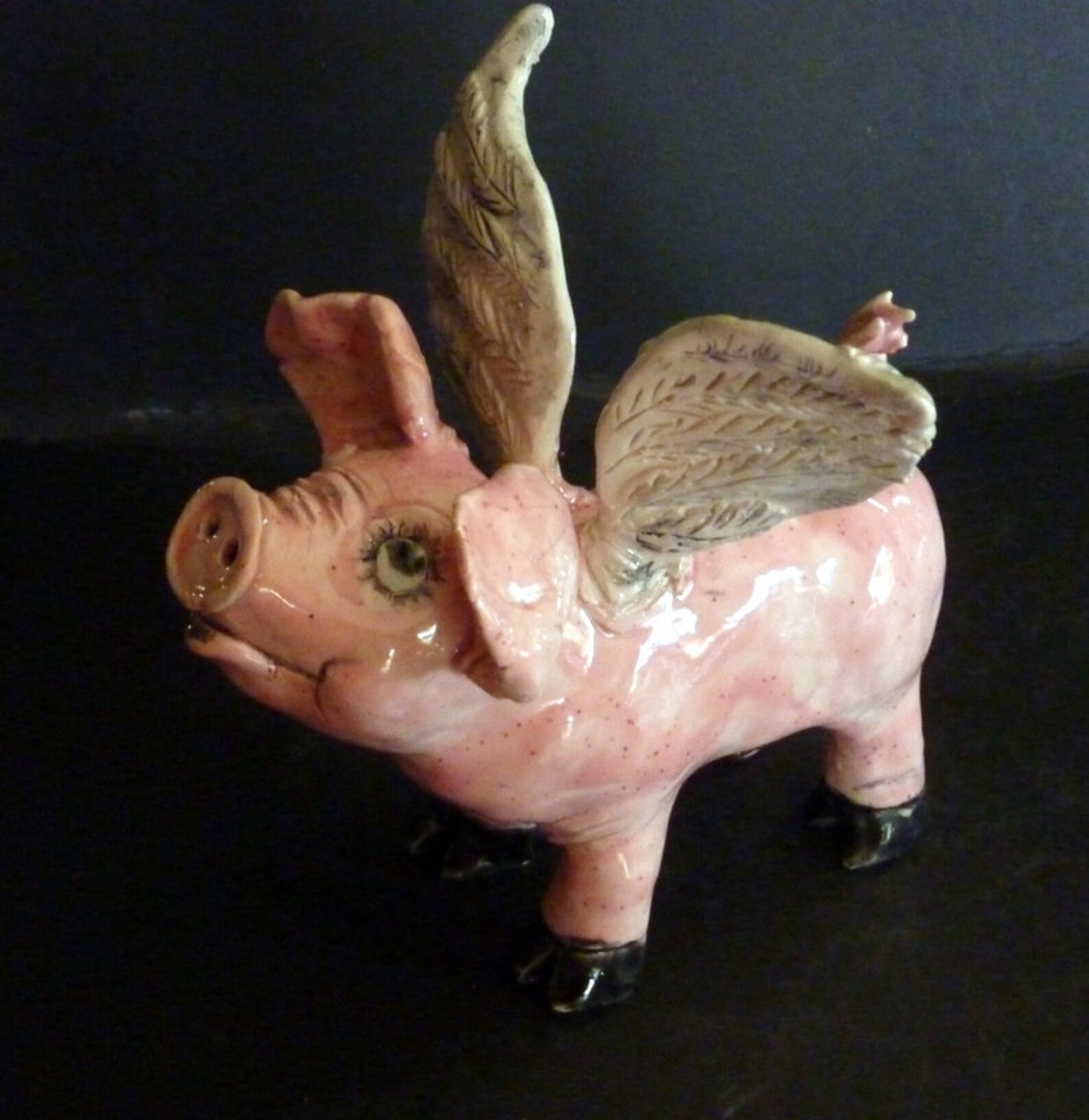 When Pigs Fly, Flying Pig Ceramic Handmade in U.S. Sold by Artist - Etsy