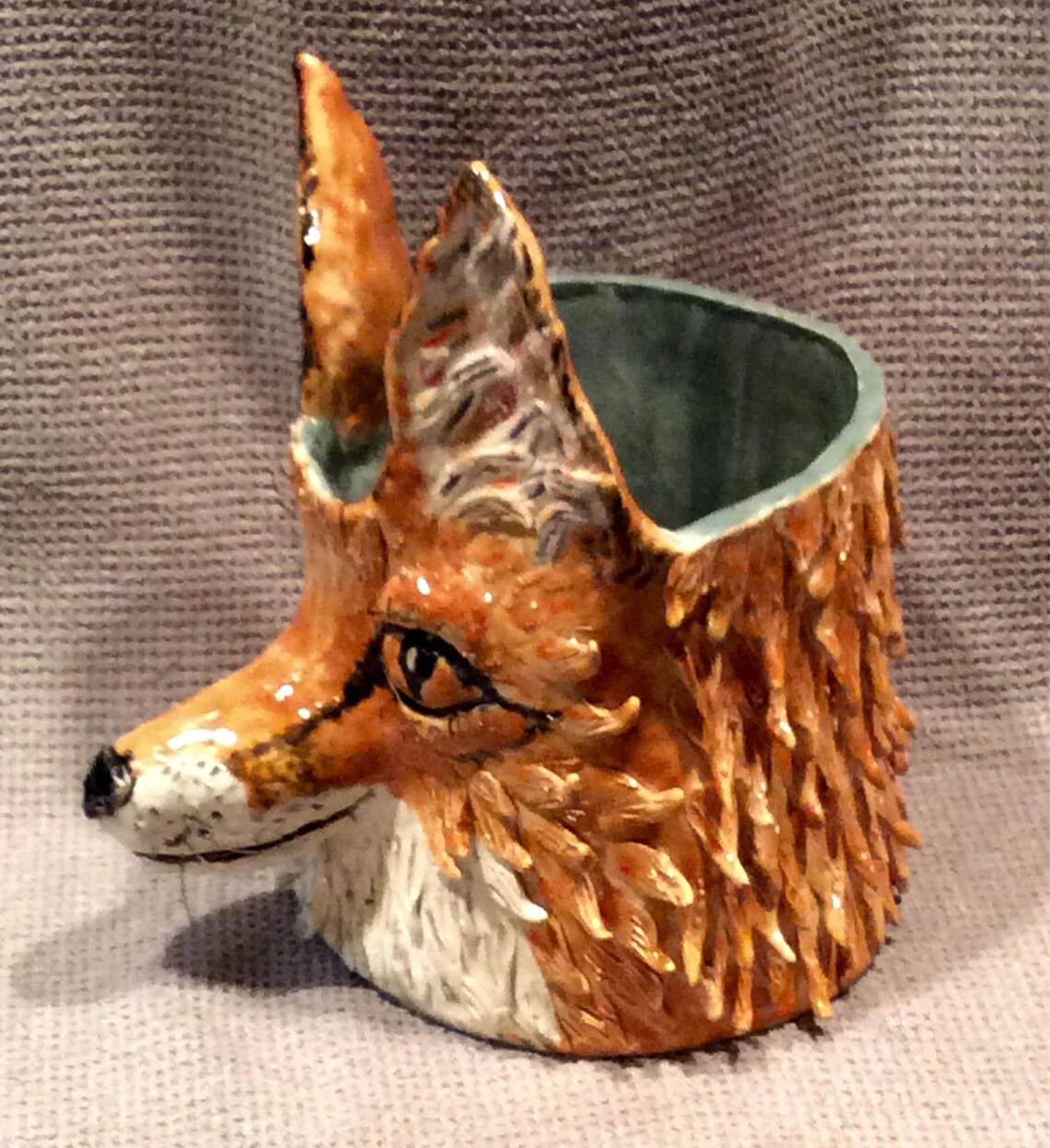 Fox Face Vase or Planter Handmade in U.S. From a Lump of Clay - Etsy