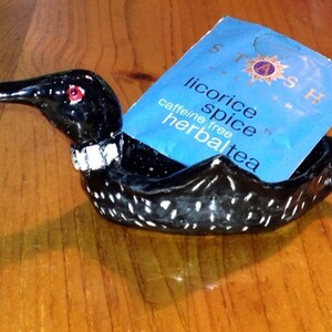 LOON Teabag Holder or Little Loon Dish is Handmade in US From a Lump of ...
