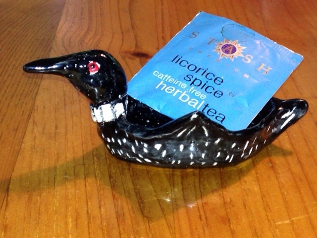 LOON Teabag Holder or Little Loon Dish is Handmade in US From a Lump of ...