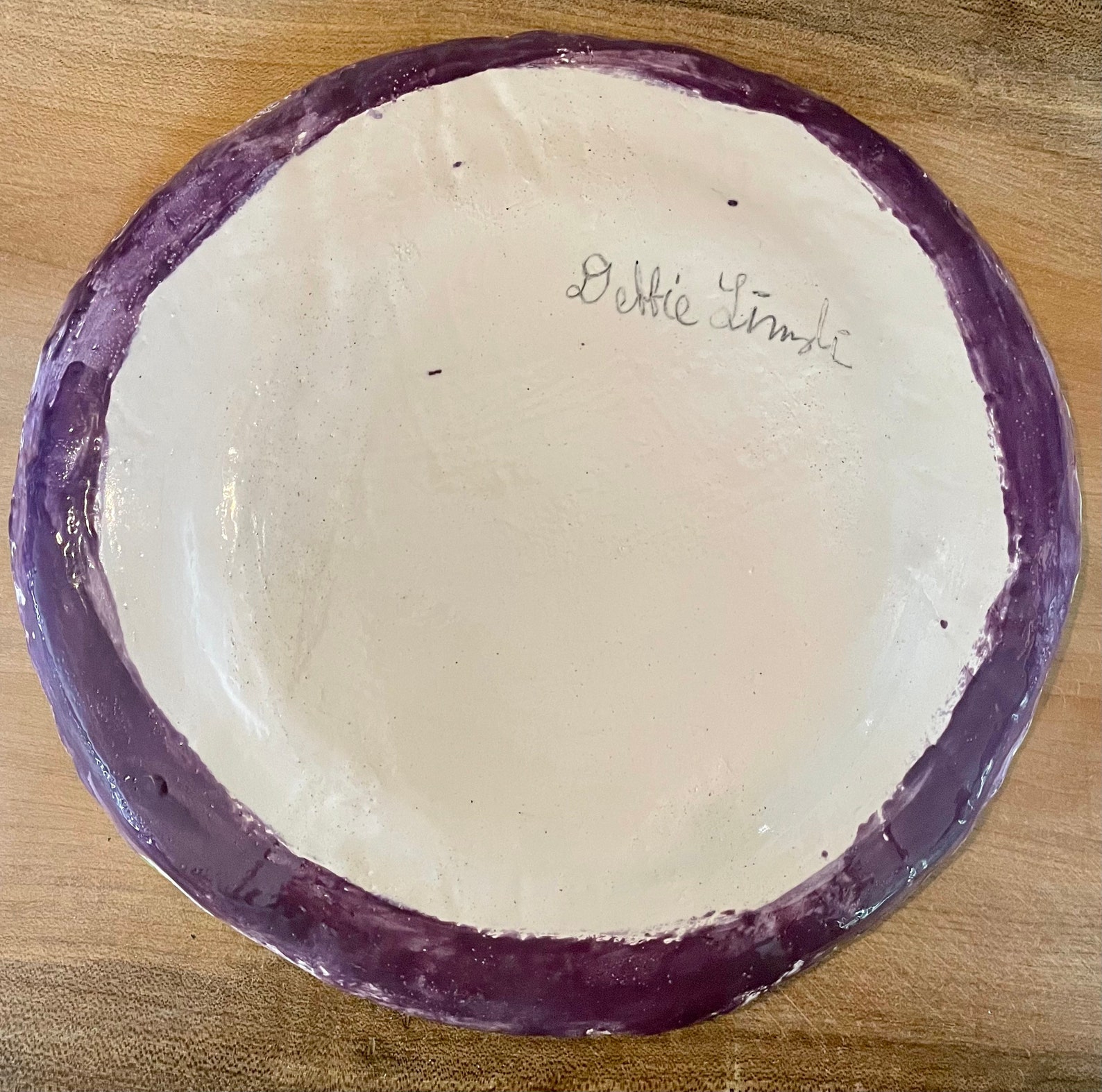 Sgraffito Birch Tree Plate Hand Made From a Lump of Clay. - Etsy