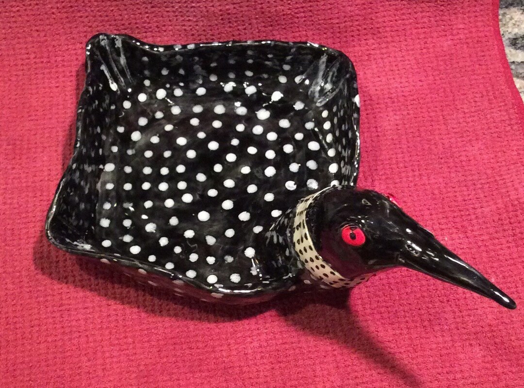 Loon Dish Handmade Inu.s. From a Lump of Clay Totally Unique - Etsy