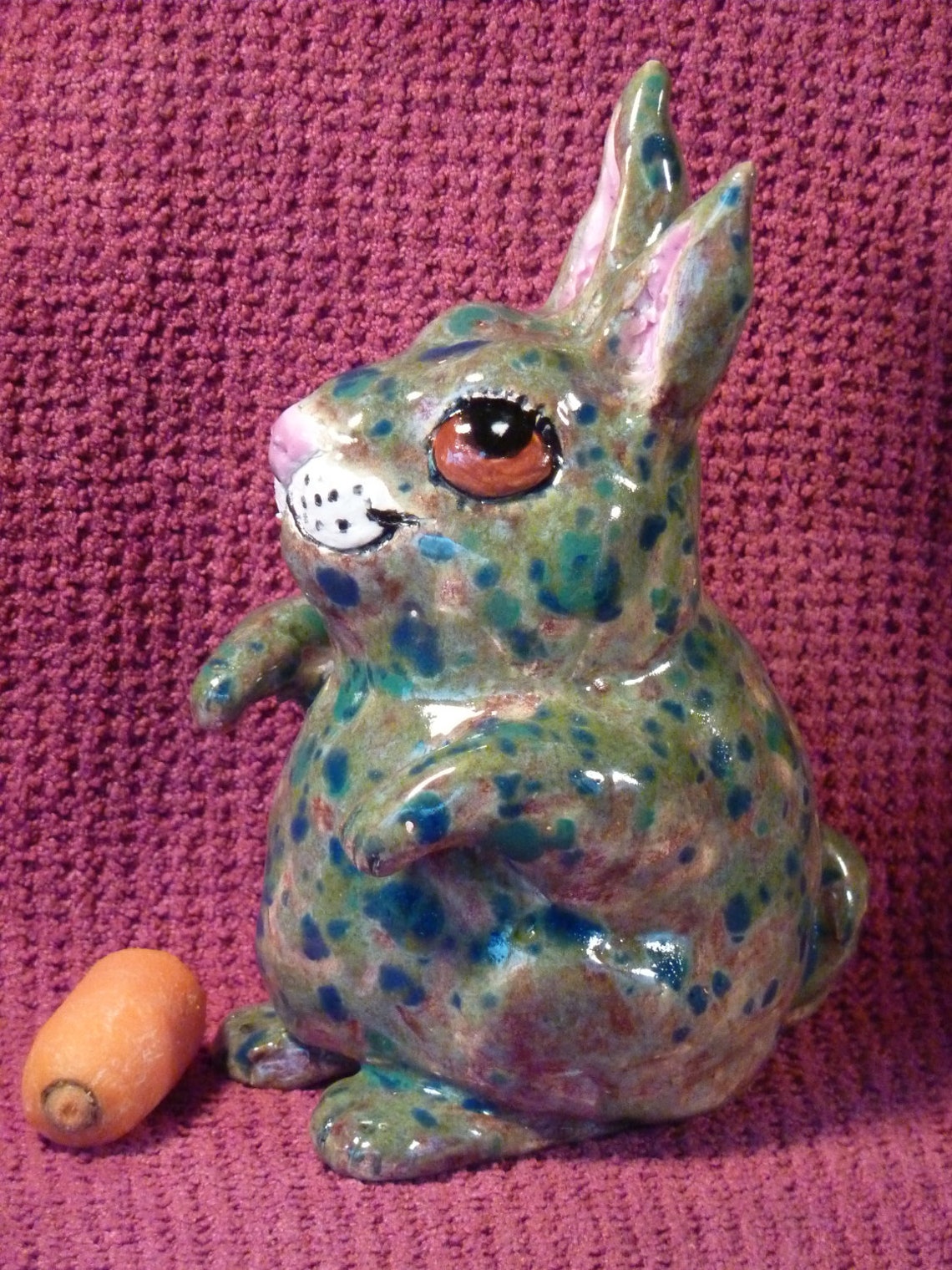 Rabbit Sculpture Handmade in the USA From a Lump of Clay - Etsy