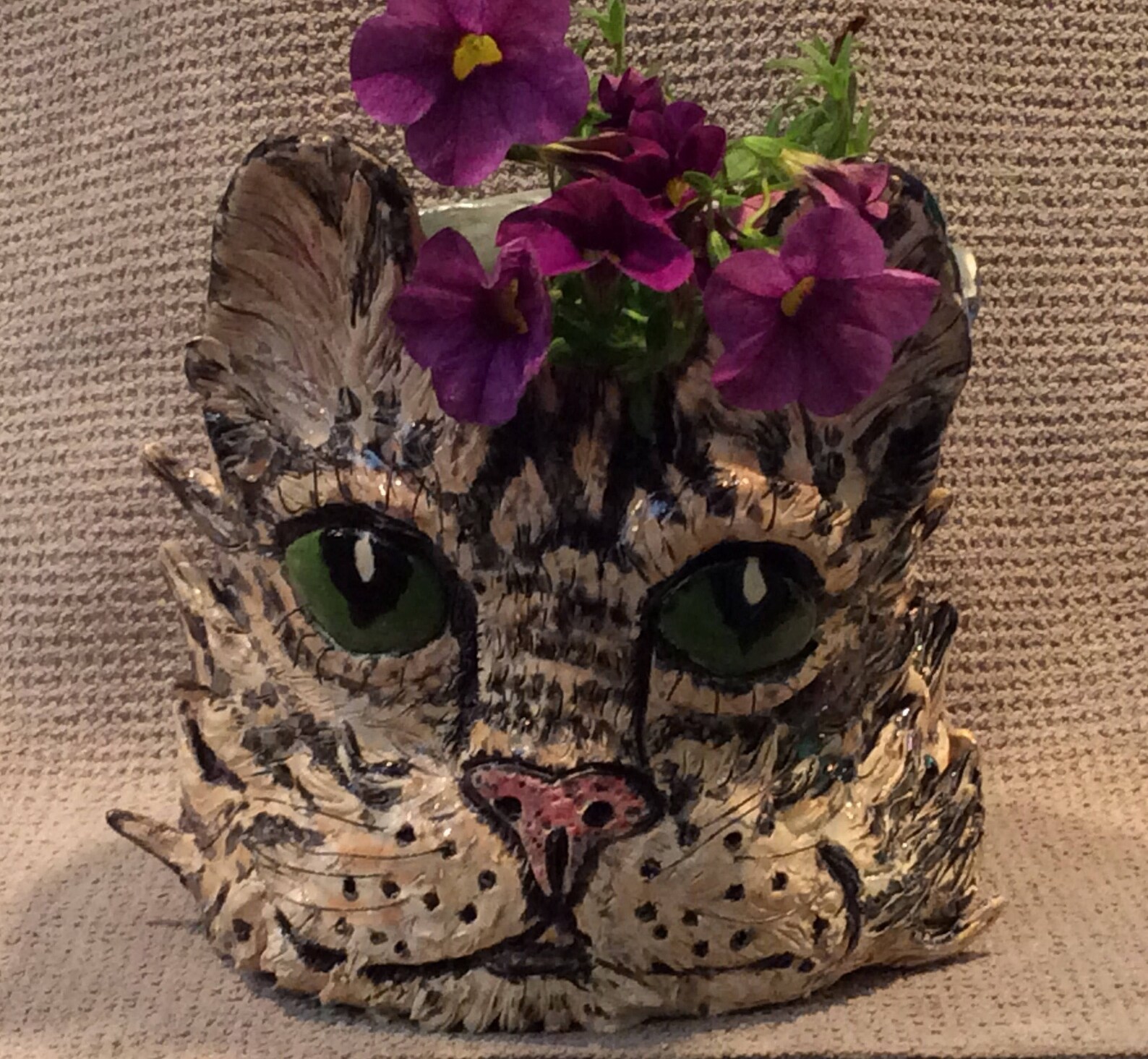 Fox Face Vase or Planter Handmade in U.S. From a Lump of Clay - Etsy