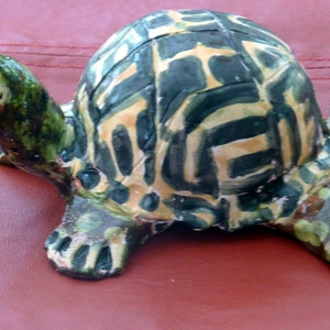 Box Turtle Sculpture Handmade in US From a Lump of Clay Sold by Artist ...