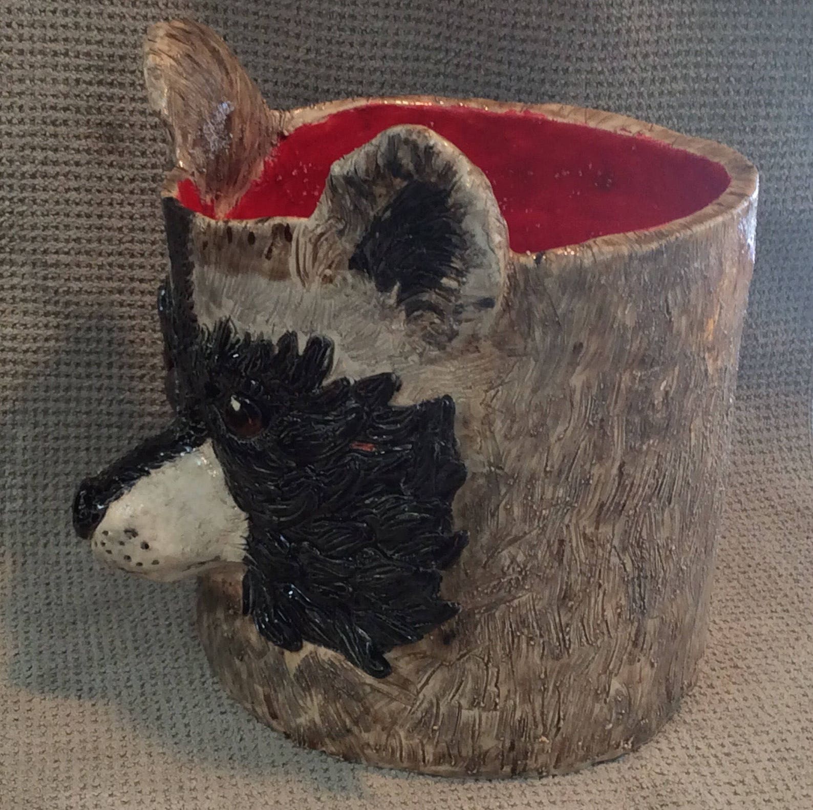 Raccoon Face Planter Handmade in US From a Lump of Clay. | Etsy