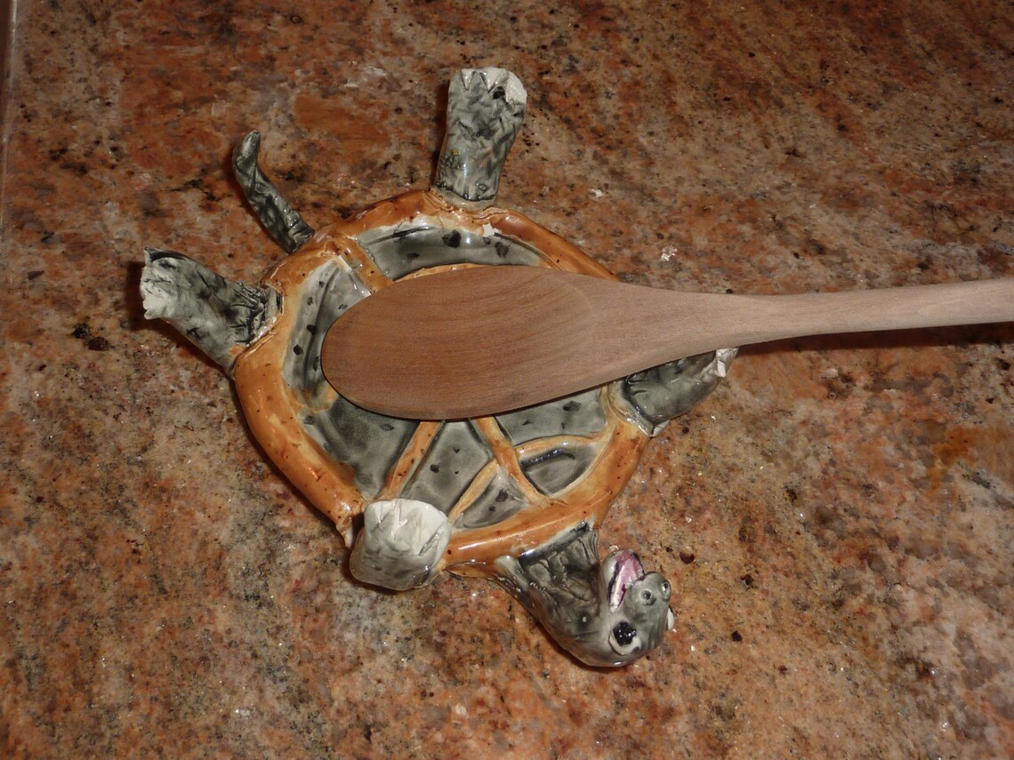 Turtle Spoon Rest Pick Your Colors Handmade in US Sold by Outsider ...