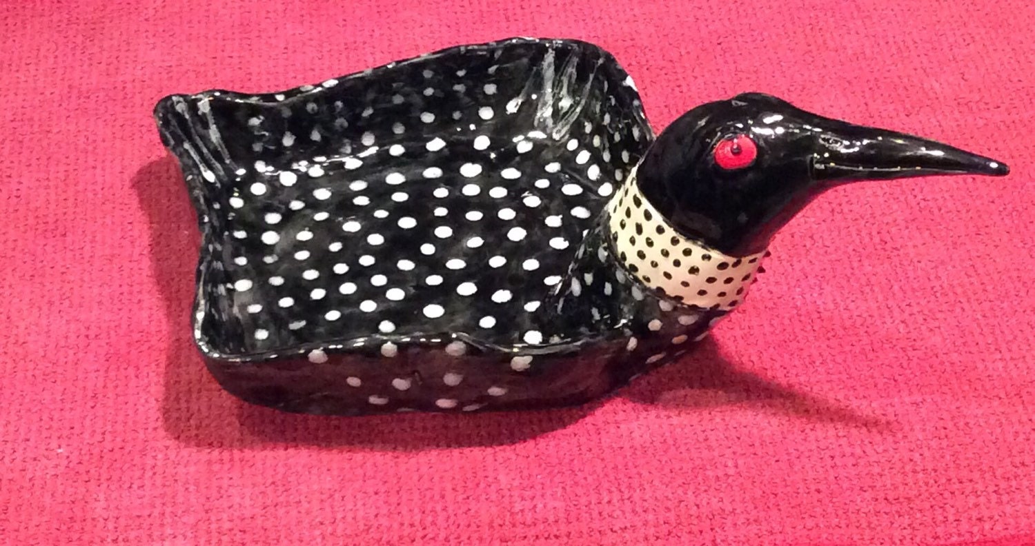 Loon Dish Handmade Inu.s. From a Lump of Clay Totally Unique | Etsy