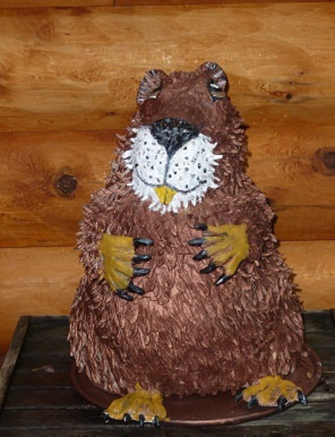 Big Bucked Toothed Beaver 16" High 17" Wide, Hand Sculpted in USA From ...