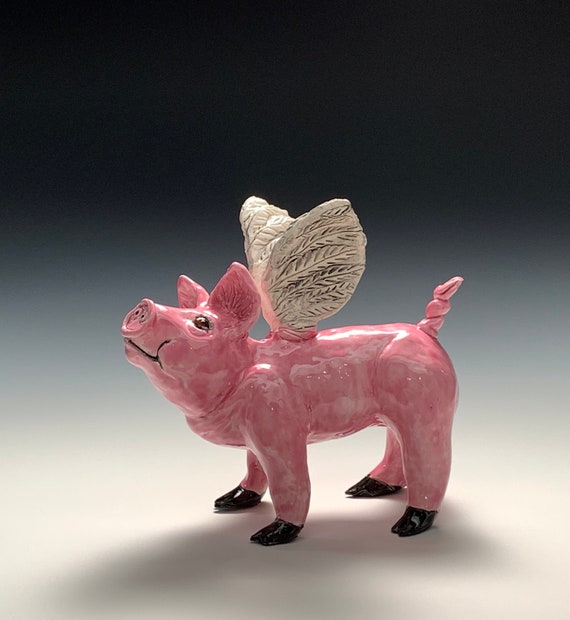When Pigs Fly Flying Pig Ceramic Handmade in U.S. Sold by | Etsy