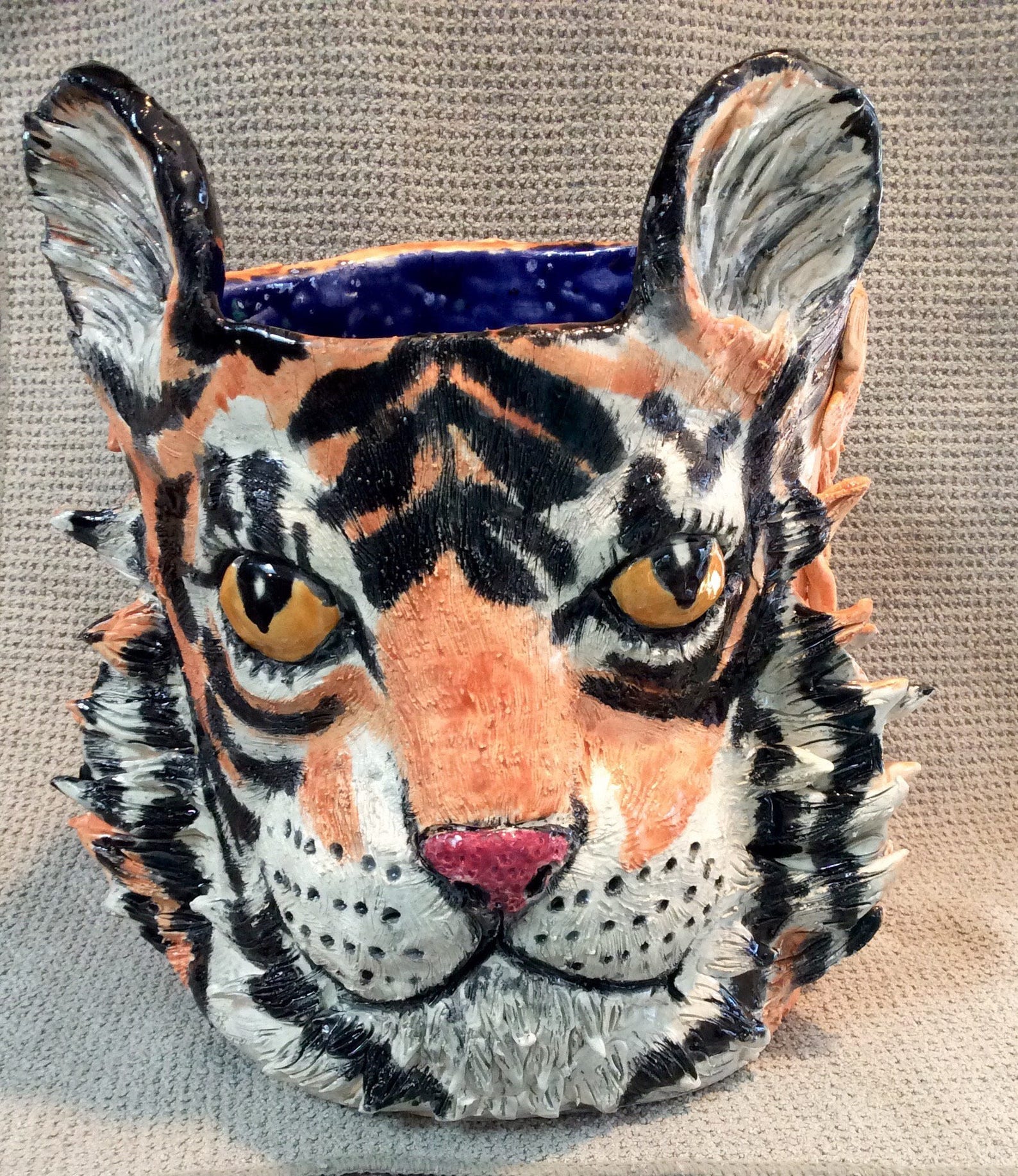 Raccoon Face Planter Handmade in US From a Lump of Clay. | Etsy