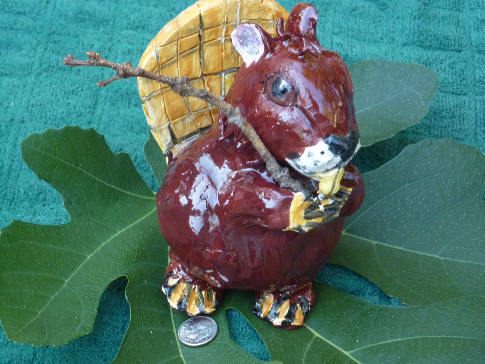 Whimsical Eager Beaver Born in the USA. Handmade From a Lump - Etsy