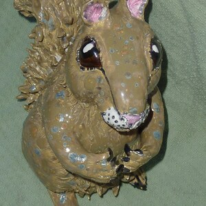 Art Pottery LARGE Squirrel Handmade in USA From a Lump of Clay Going ...