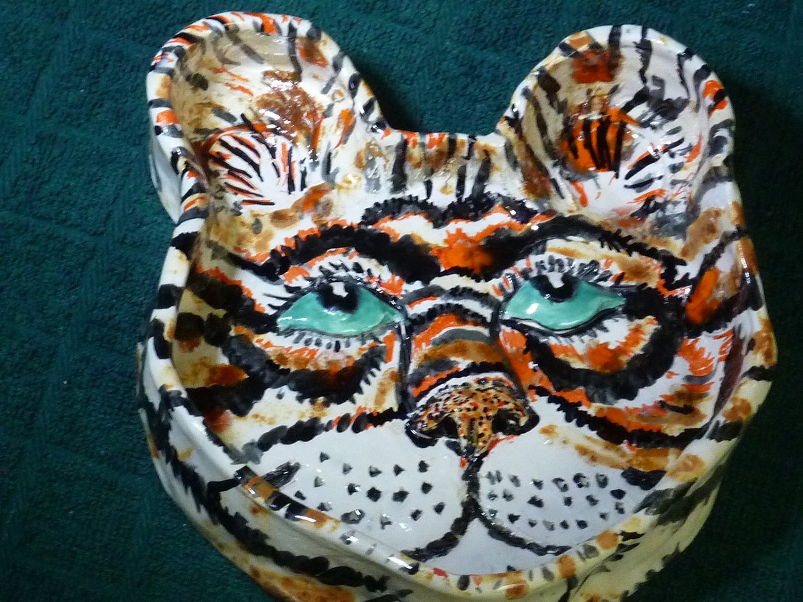 Tiger Bowl sculpture handmade in USA from a lump of clay no | Etsy