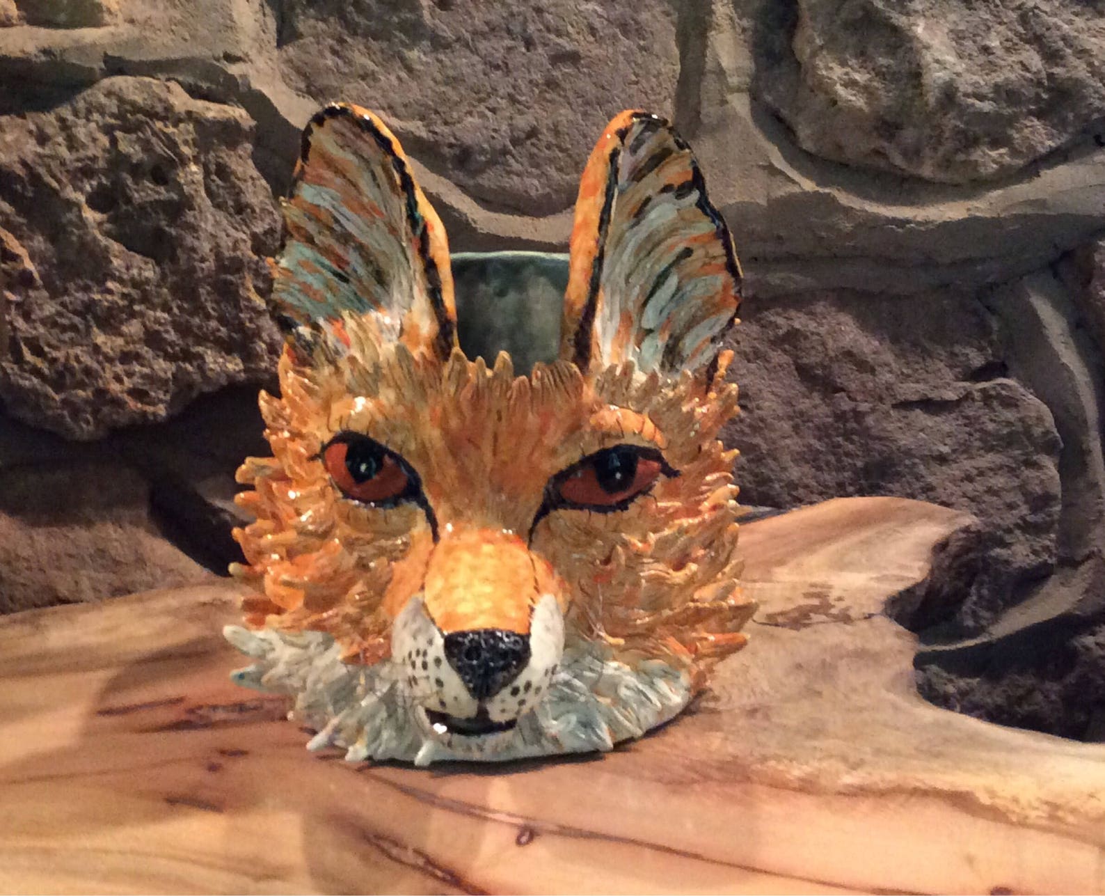 Fox Planter or Vase Notice My Wire Eyelashes - Etsy