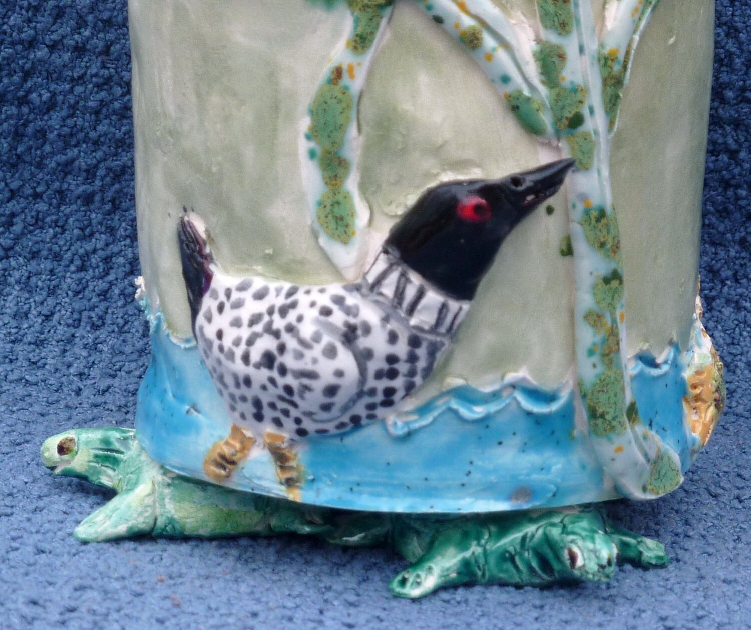 Loon Vase Handmade in USA From a Lump of Clay and Fired 2 - Etsy