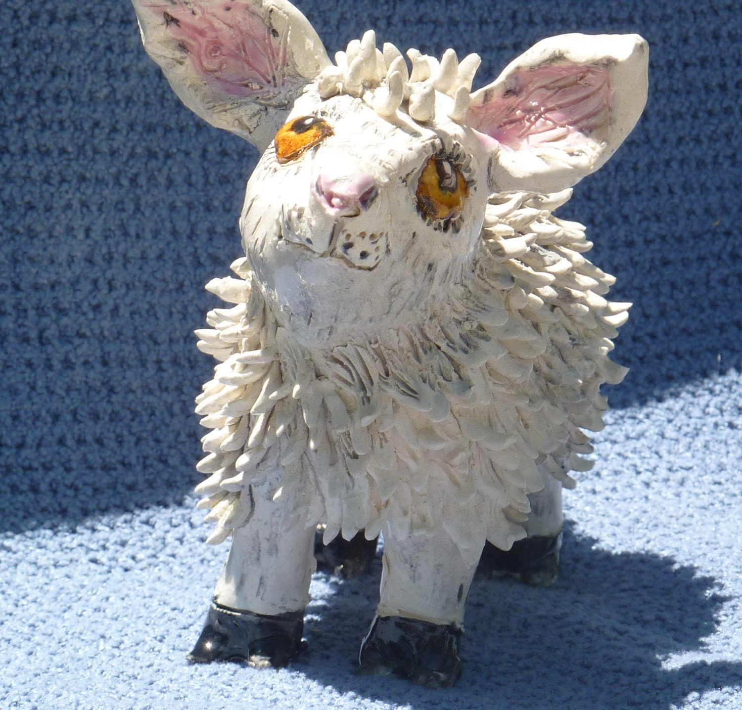 Fluffy Sweet Sheep Handmade in USA From a Lump of Clay Totally | Etsy