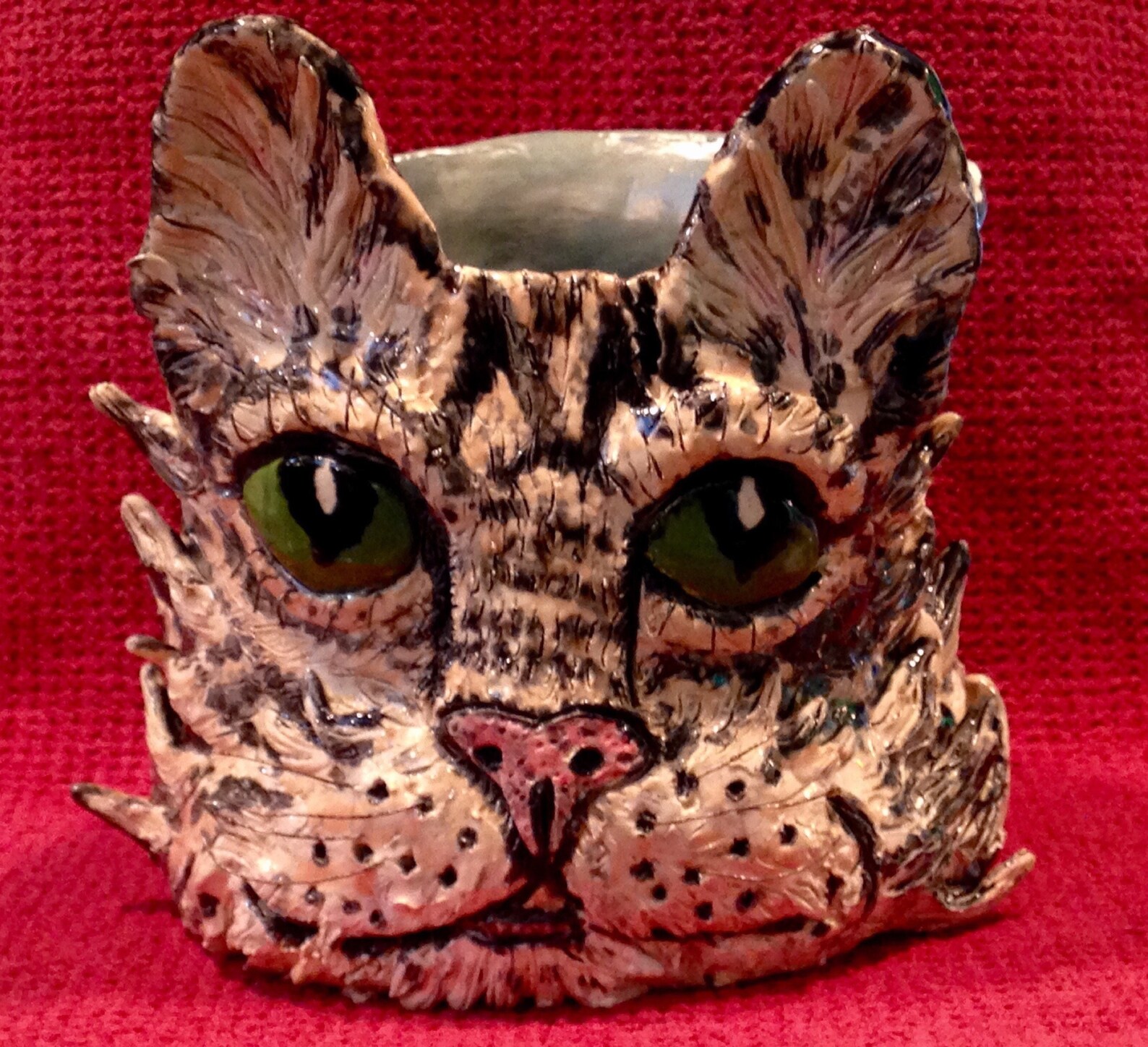 Fox Face Vase or Planter Handmade in U.S. From a Lump of Clay | Etsy